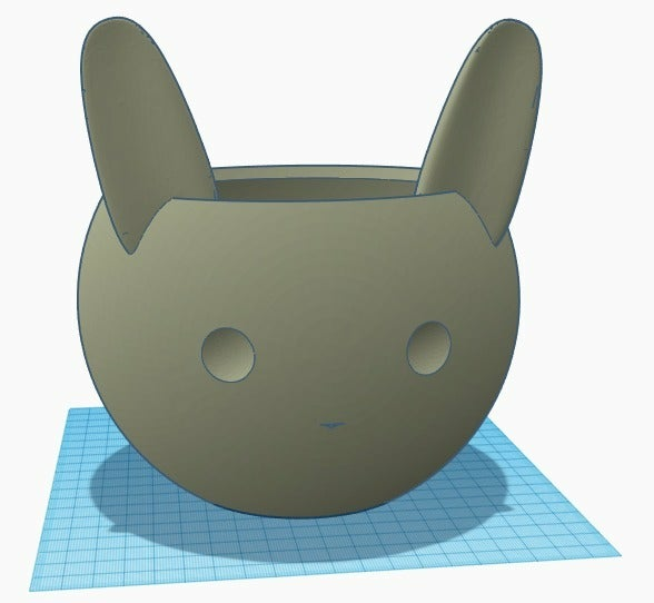 Free STL file Cute Rabbit Pot - wider base 🐇・3D printable design to ...