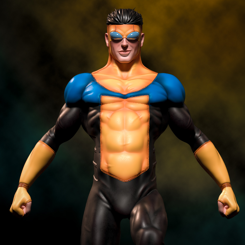 STL file Fanart INVINCIBLE - Statue 🦸・3D printable model to download・Cults