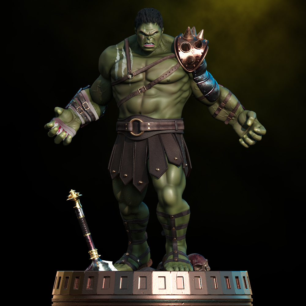 STL file Fanart HULK - Gladiator Version 🦸・Template to download and 3D ...