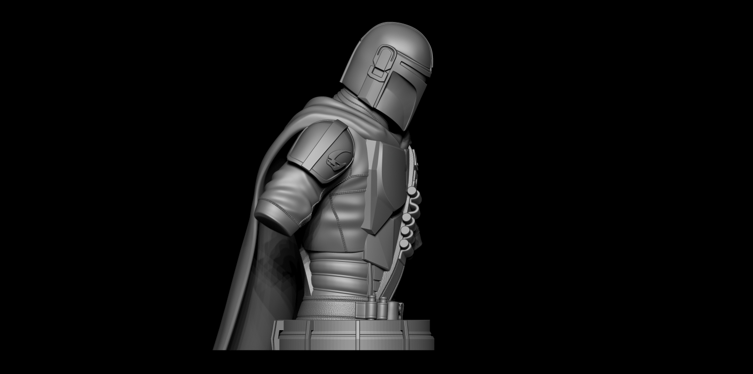 STL file Fanart Mandalorian - Mando bust 👤・3D printing template to ...