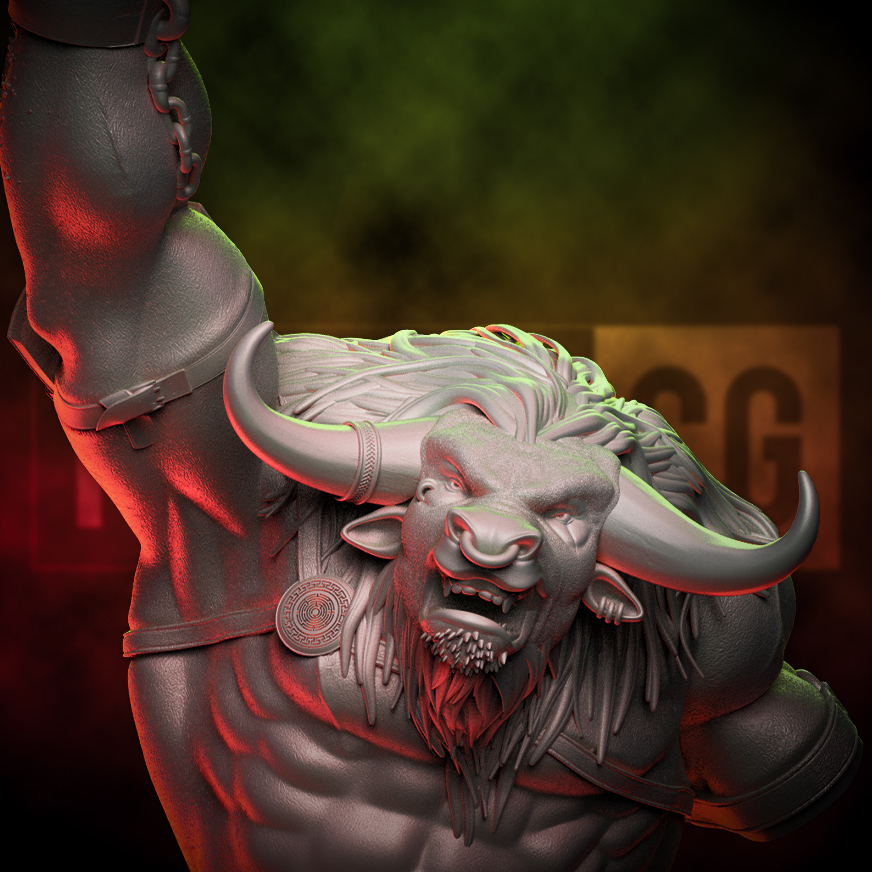 STL file Minotaur - Bust・3D printable model to download・Cults