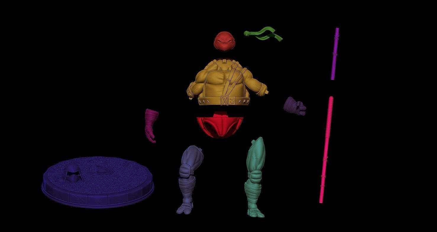 STL file TMNT Fanart - The Four Tutles Pack 🥷・3D printing idea to ...