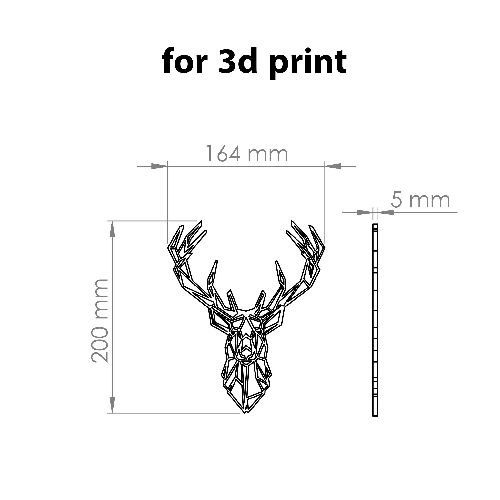 STL file deer・3D print design to download・Cults