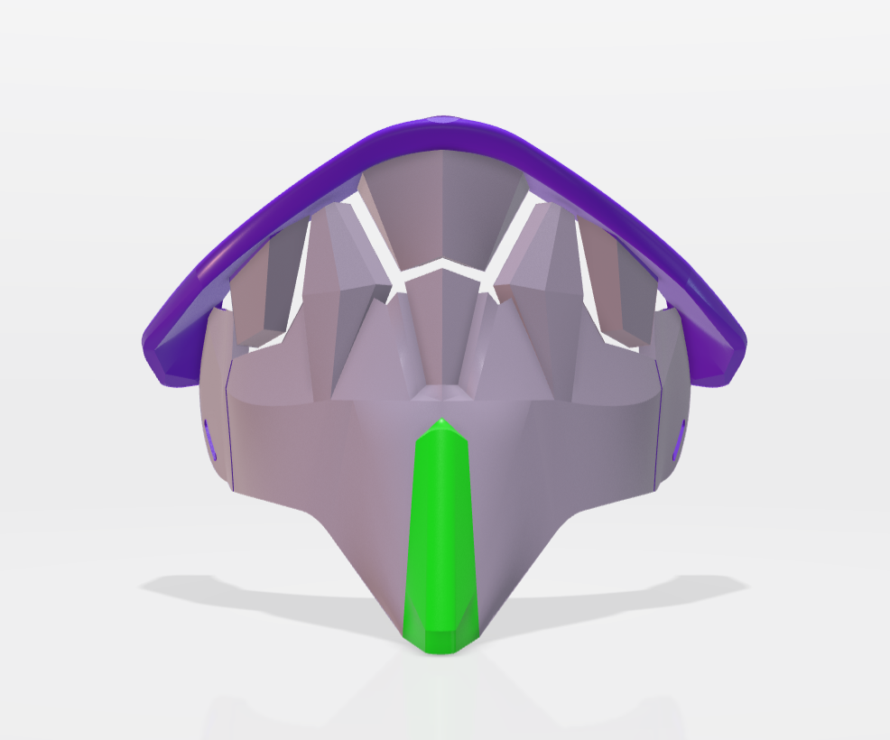 Archivo OBJ EVANGELION UNIT 01 MASK COVER・Modelo para descargar e ...