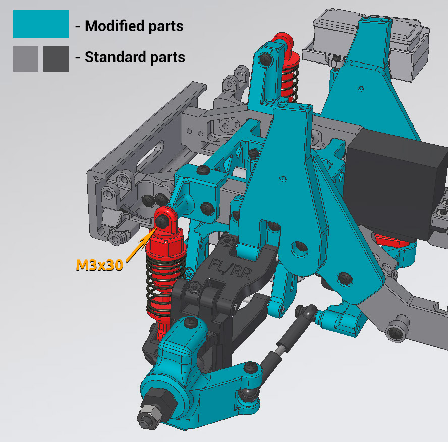 3D file 10mm suspension lift kit for 3D Printed Hummer / Humvee by ...