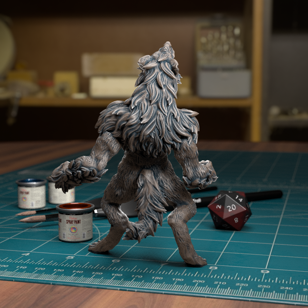 STL file Werewolf001 - [Pre-Supported]・3D print object to download・Cults