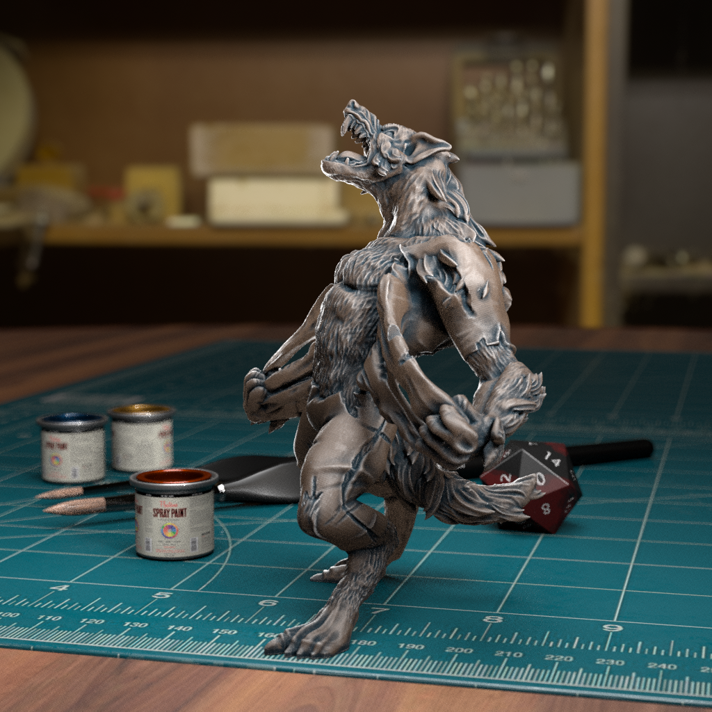STL file Werewolf002 - [Pre-Supported]・3D printer design to download・Cults