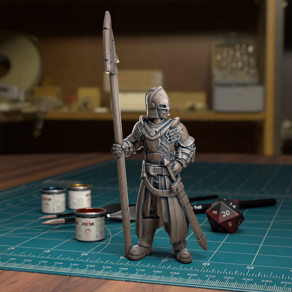 STL file Female Guard Halberd - [Pre-Supported]・3D printing design to ...