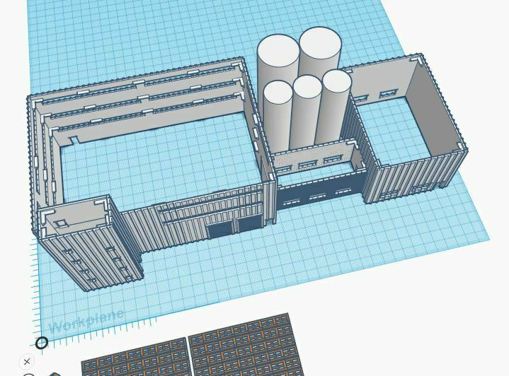 Free STL file N Scale Chemical Facility (1:160)・3D printing template to ...