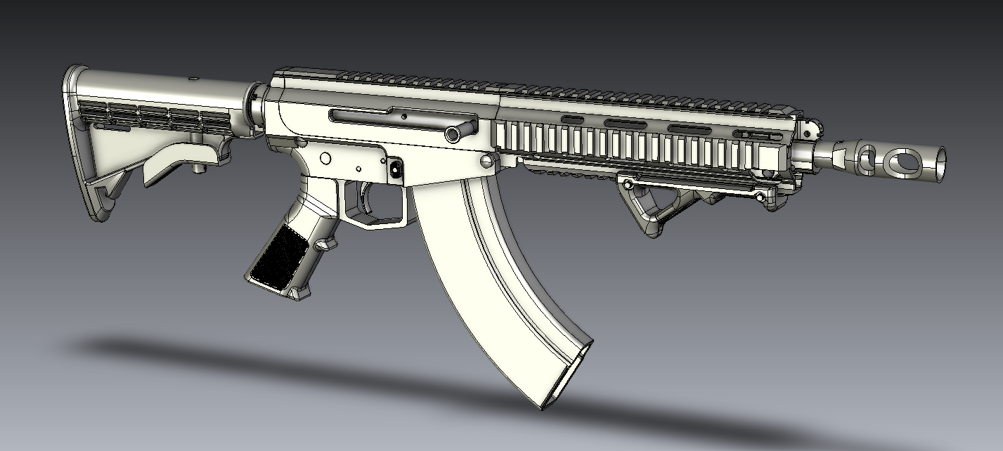Archivo OBJ gratis Rifle AKAR・Diseño imprimible en 3D para descargar・Cults