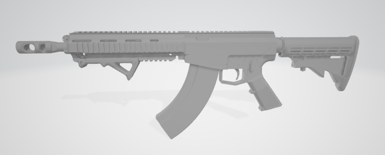 Free OBJ file AKAR rifle 🔫・3D printing idea to download・Cults