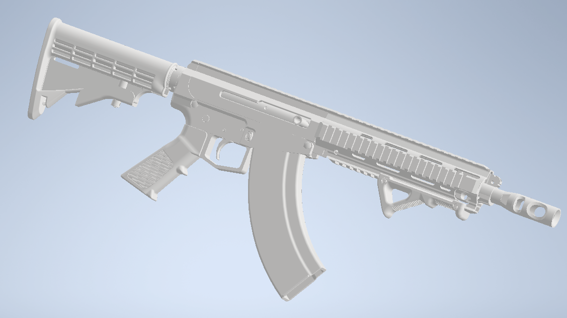 Archivo OBJ gratis Rifle AKAR・Diseño imprimible en 3D para descargar・Cults