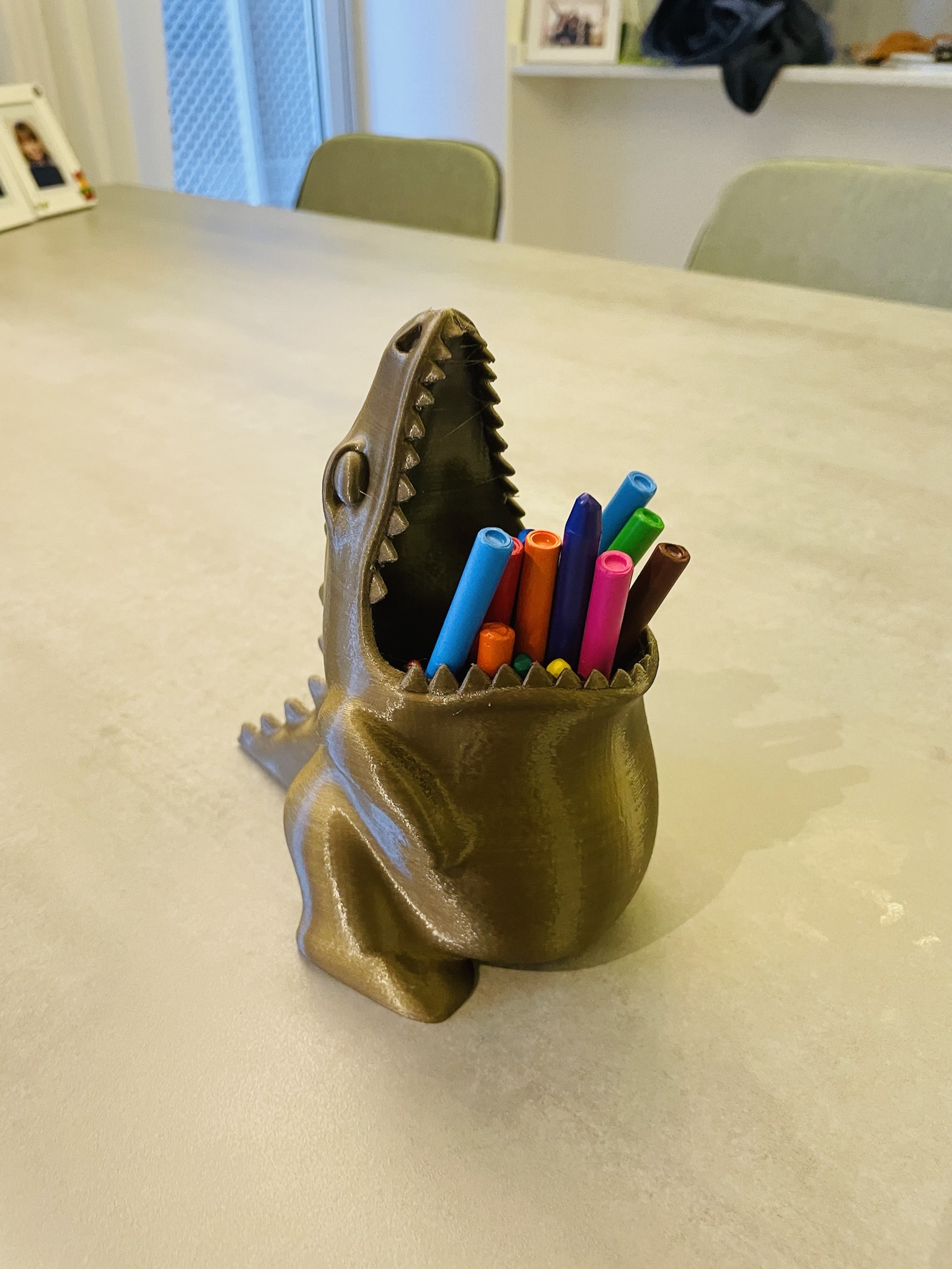 3D printing Dinosaur gluttonous pencil holder • made with Voron 2.4・Cults