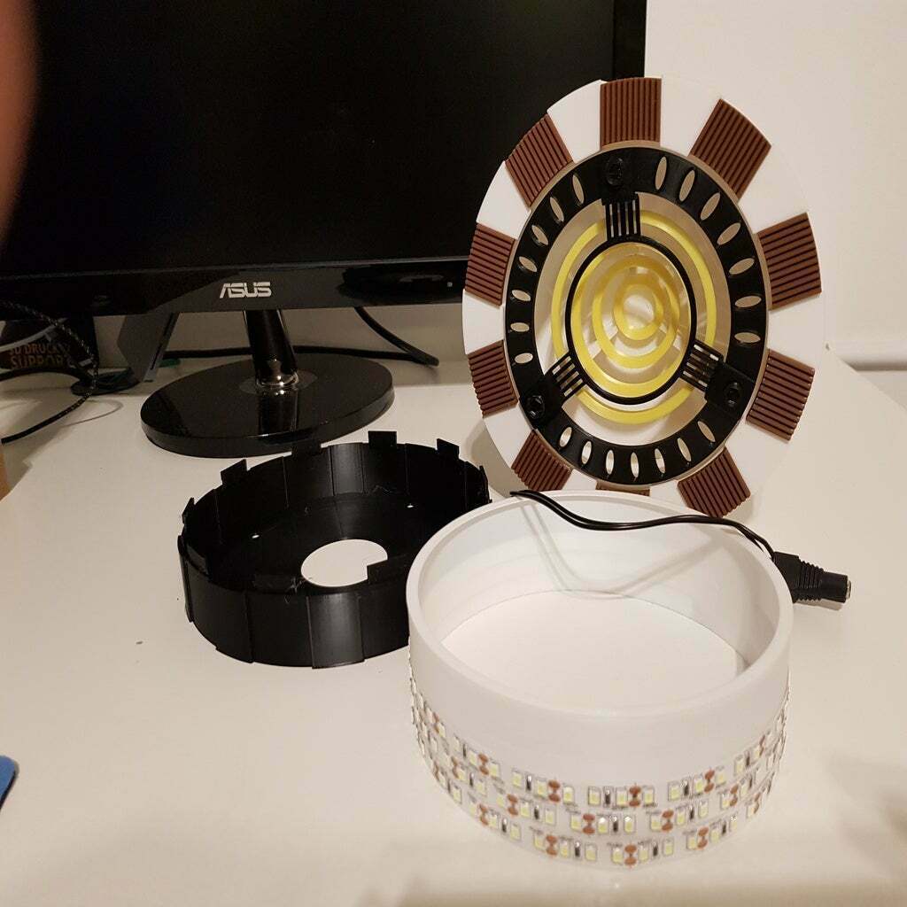 Free STL file IRON MAN ARC REACTOR LAMP MULTI PART 👨・3D printable ...