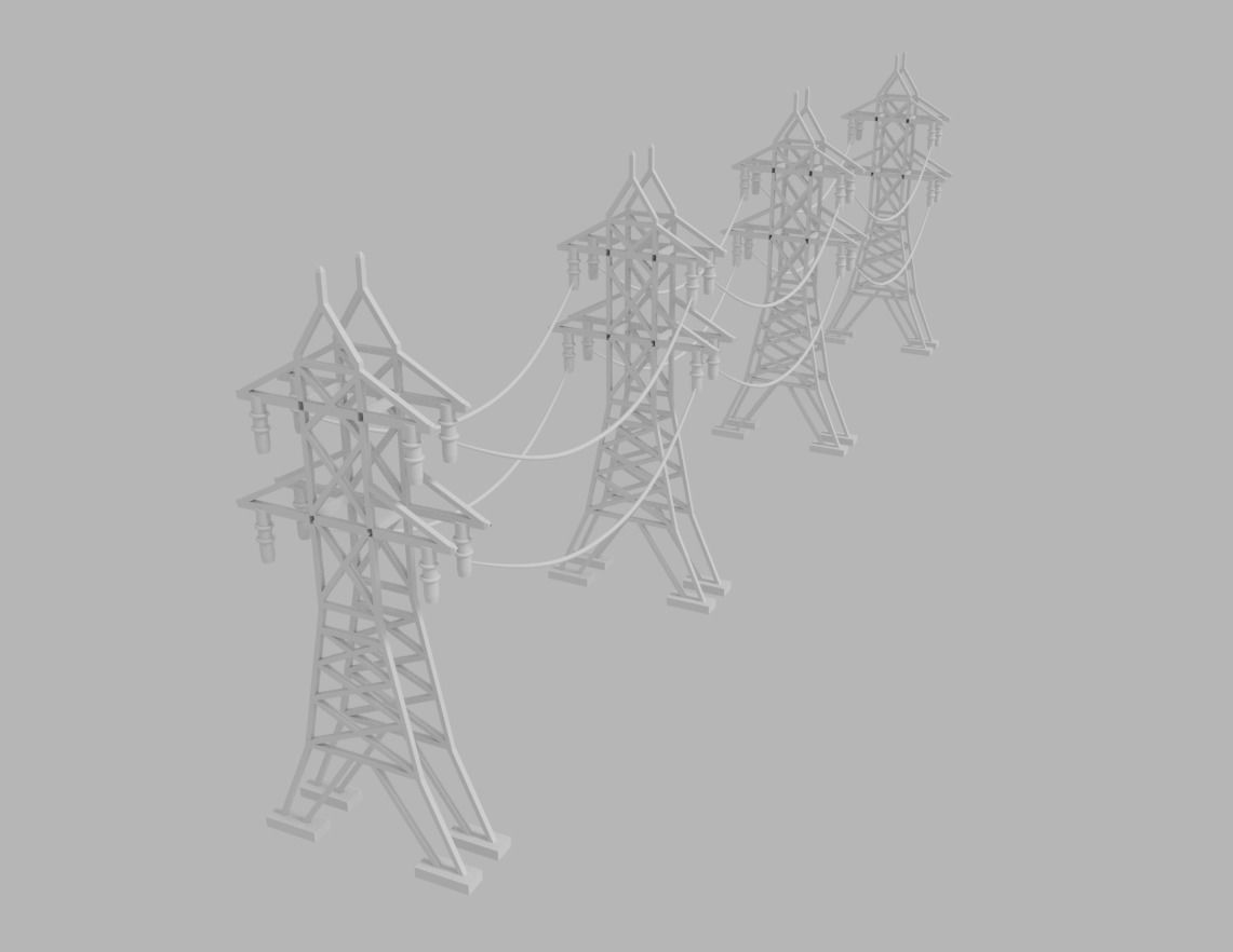 3D file Simple electric power tower 3D model・3D print object to ...