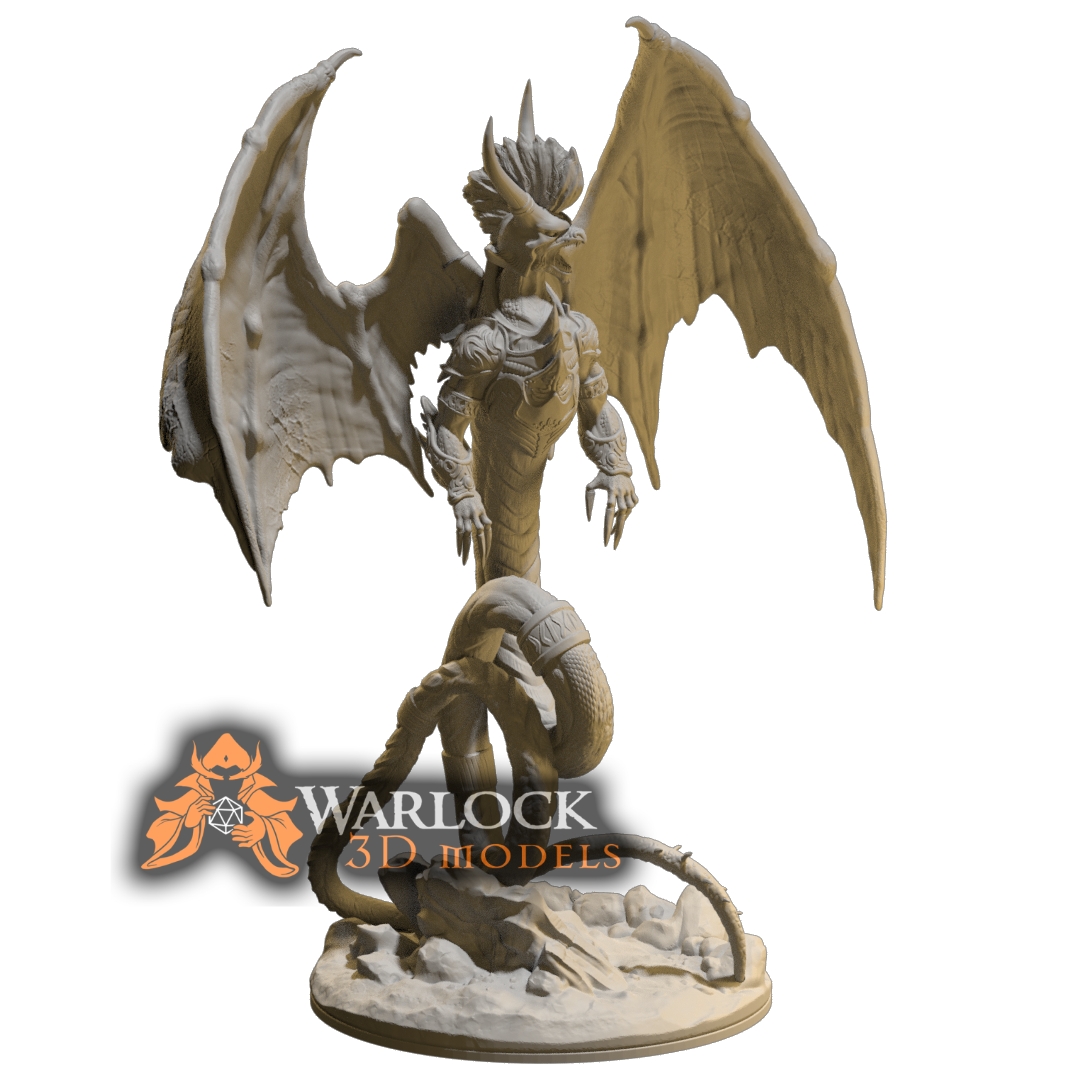 STL file Guardian dragon -Pathfinder・3D printing template to download・Cults