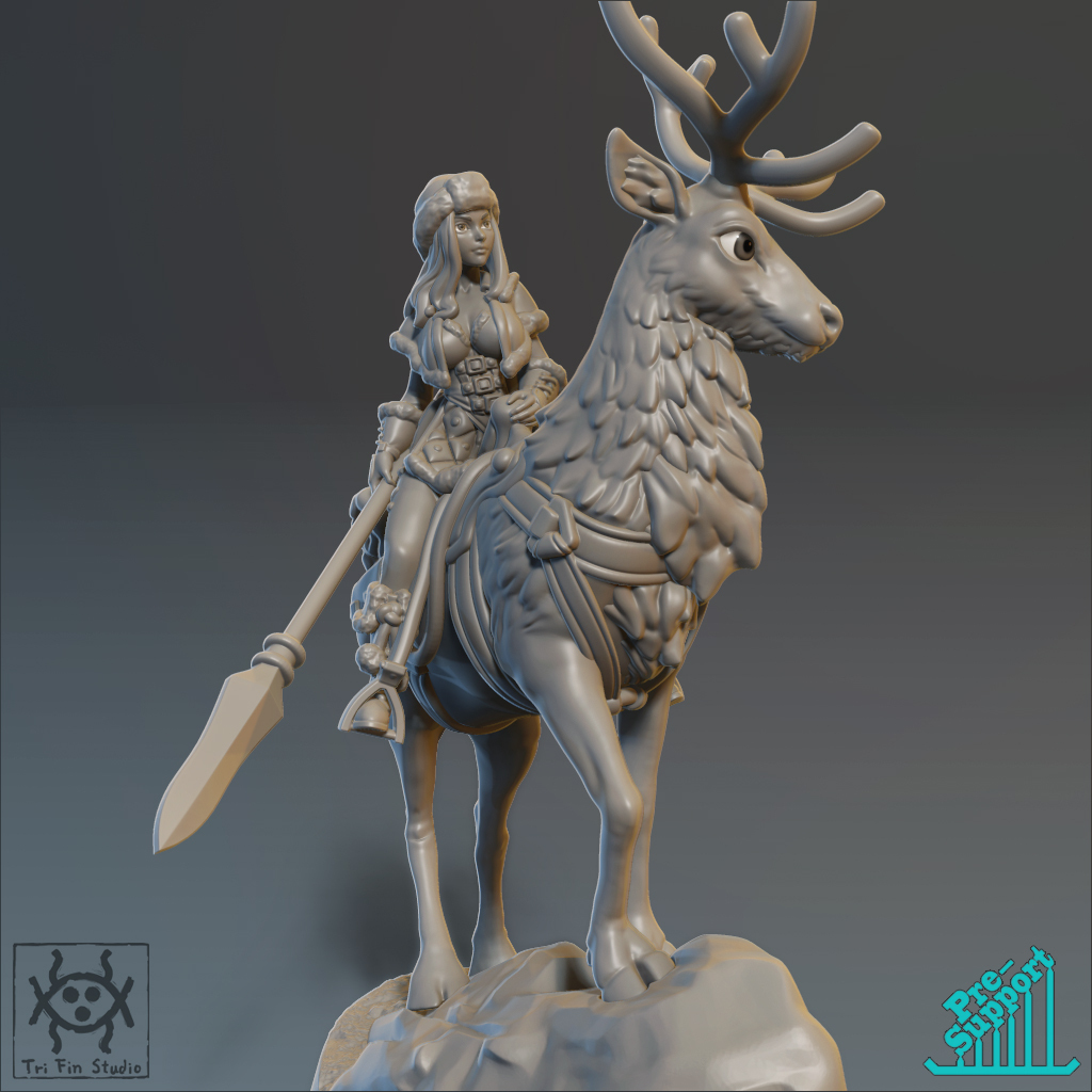 STL file Stag rider・3D printable model to download・Cults