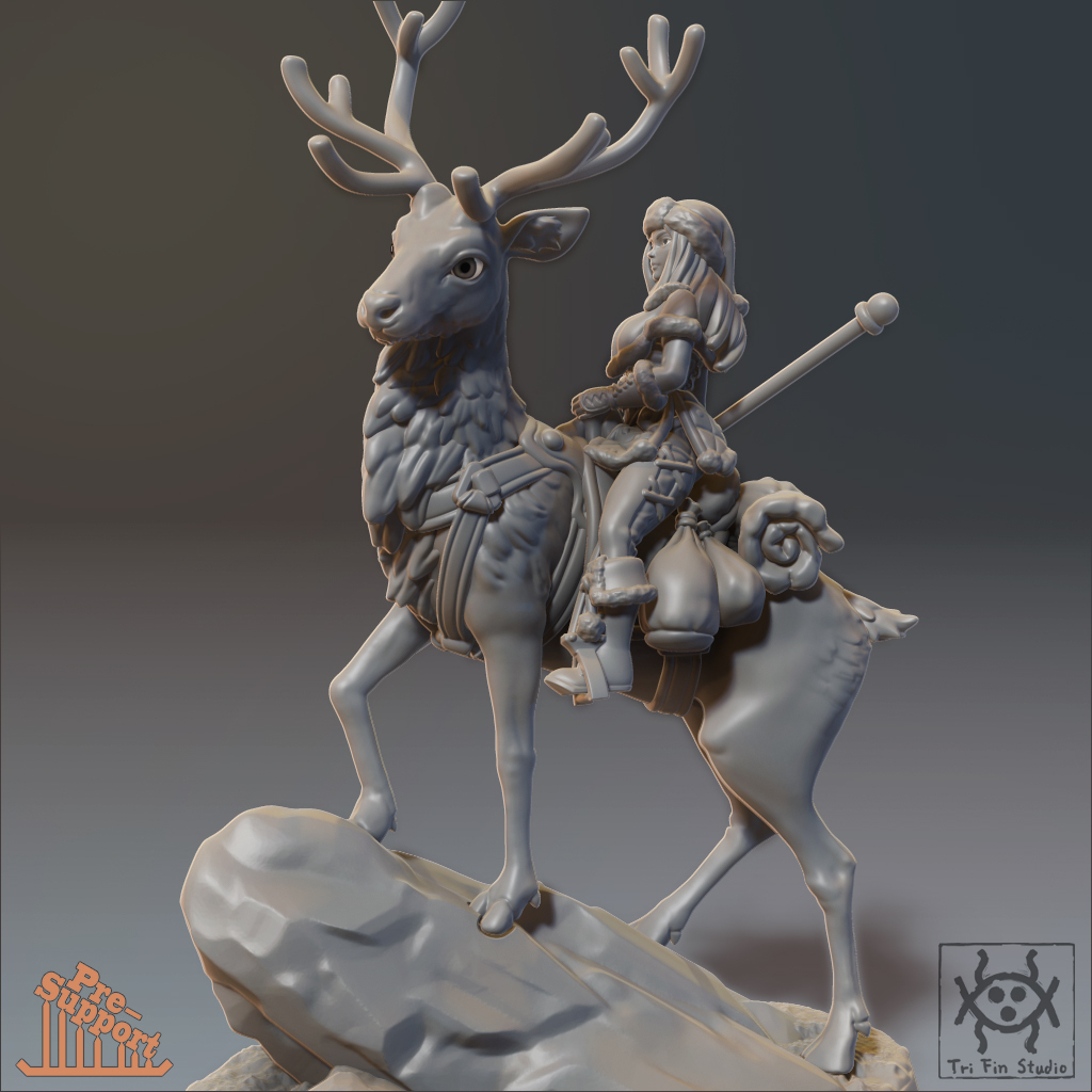 STL file Stag rider・3D printable model to download・Cults