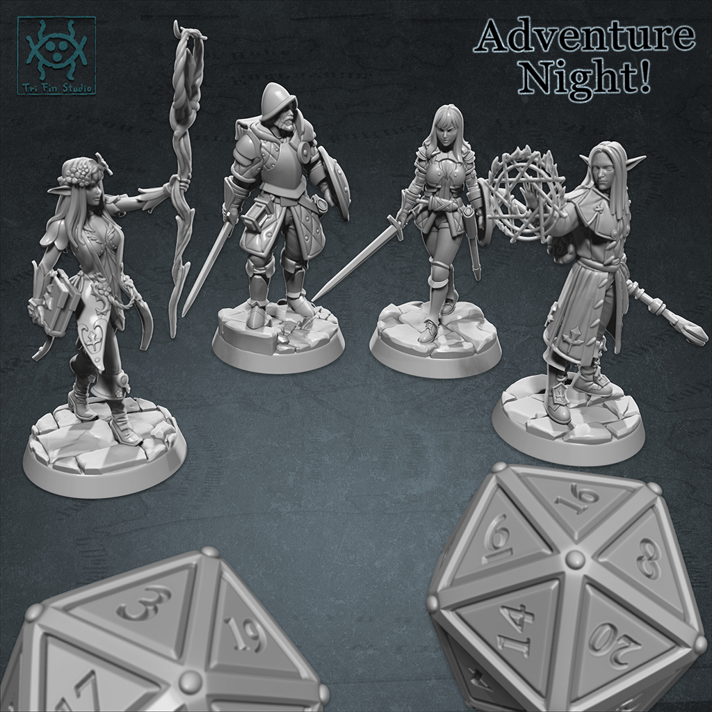 STL file Adventurer - Fighters and Sorcerers 🧝・3D print design to ...