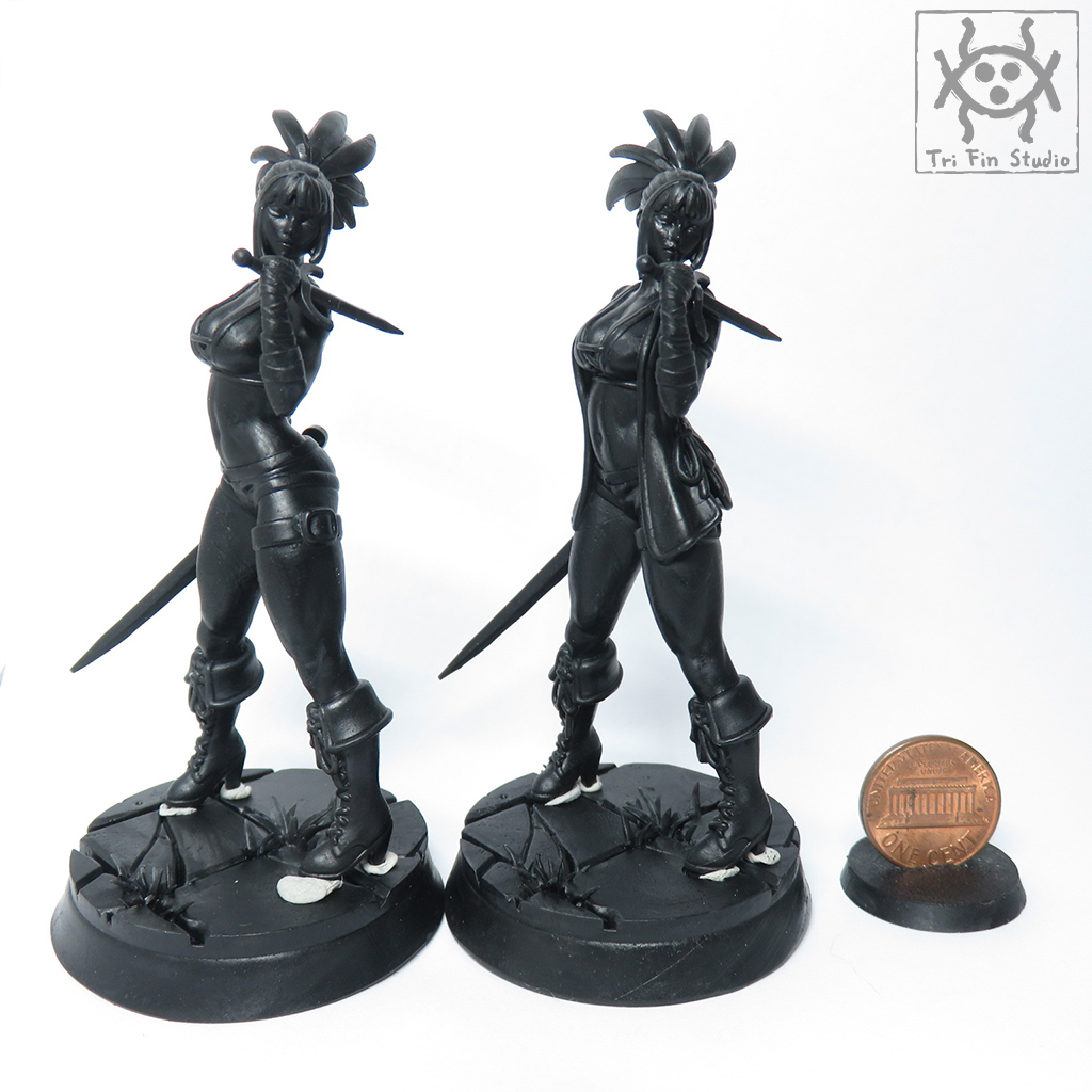 3D file Pin up - Dual sword fighter 🧷・3D printer model to download・Cults