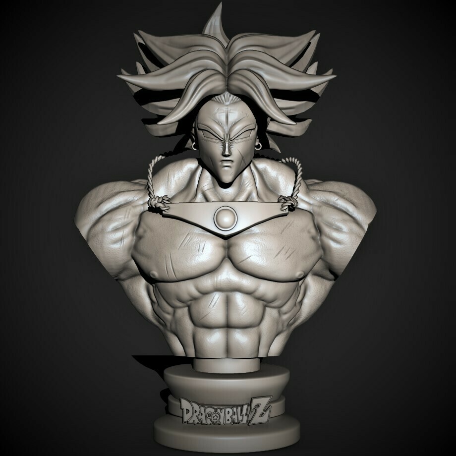 3D file Broly Bust・Template to download and 3D print・Cults