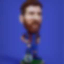 Download STL file Messi chibi sculpture • 3D printing design ・ Cults