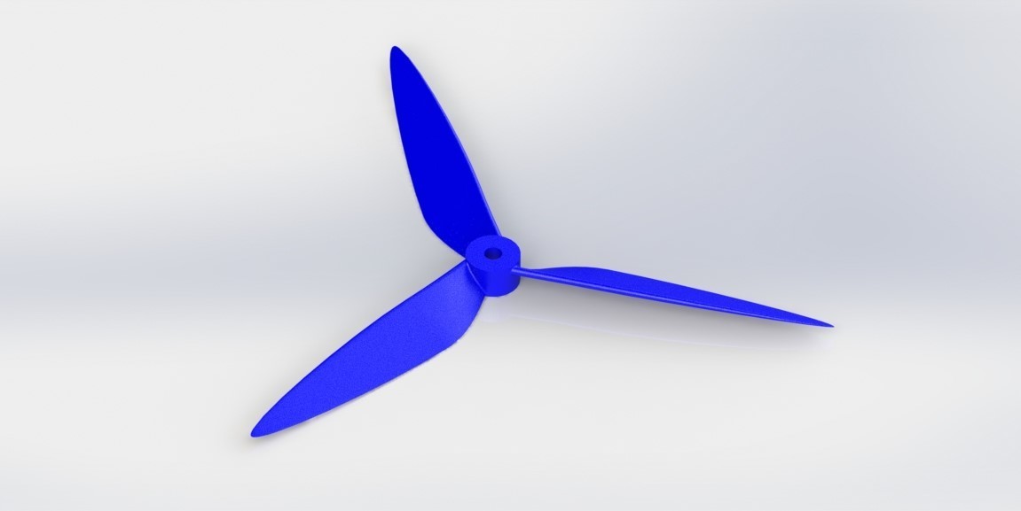 STL file Quadcopter Propeller (3 Blades)・Model to download and 3D print ...