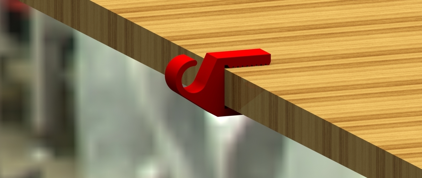 Download 3MF file Portable Desk Hanger/Hook • 3D print design ・ Cults