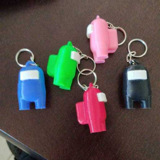 Download STL file Among Us Crew Member (keychain) • 3D printing ...
