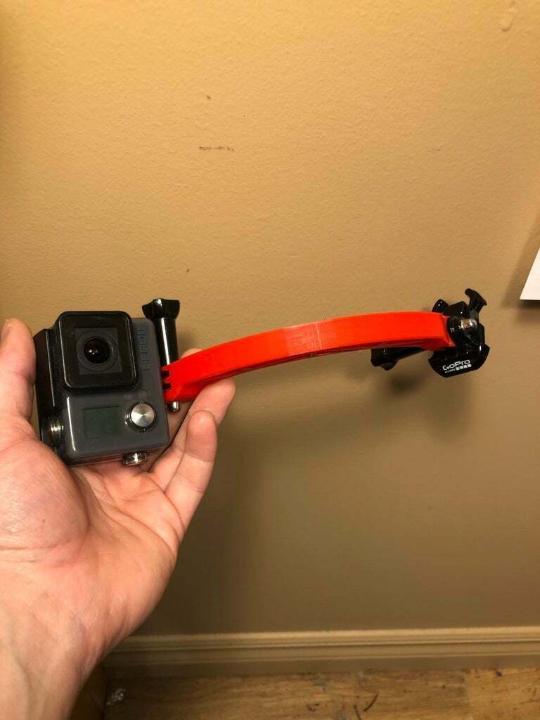 Free STL file Best GoPro Curved Adapter Extension 90deg rad75mm = 120mm ...