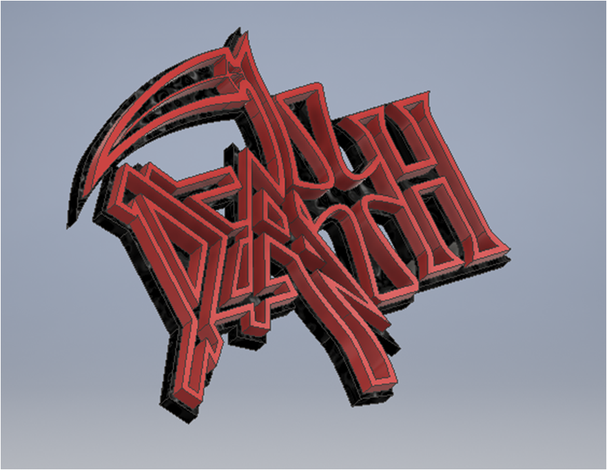 Archivo OBJ death logo 🎵・Plan para descargar y imprimir en 3D・Cults