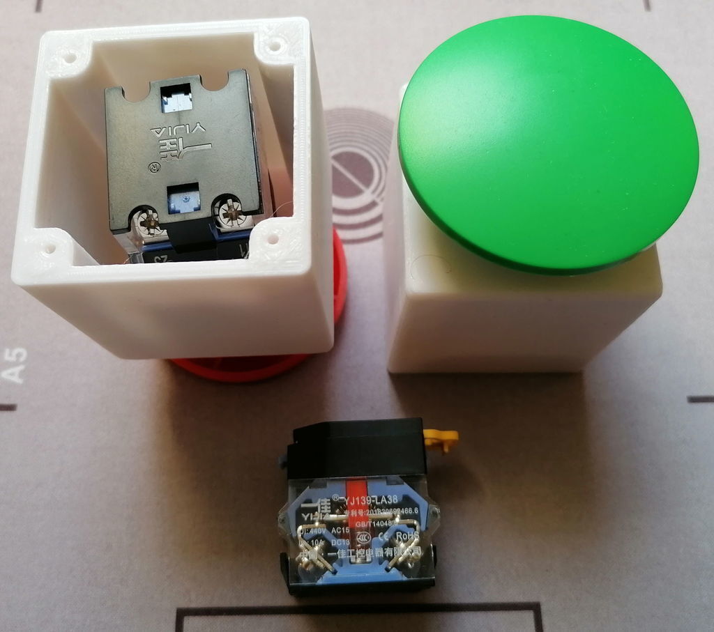 Free STL file Push Button Case (mushroom head, 22mm)・3D print object to ...