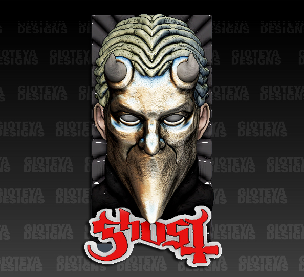 STL file GHOST Nameless Ghoul Magnet・3D printing template to download・Cults