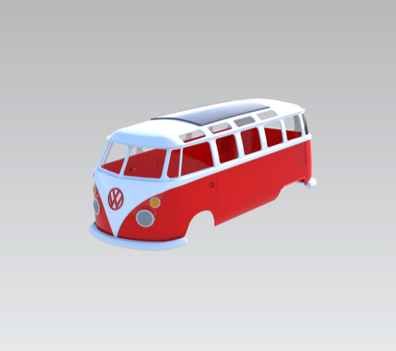 STL file VW Bus 21 Window 1:10 RC Body 🚌・3D printable model to download ...