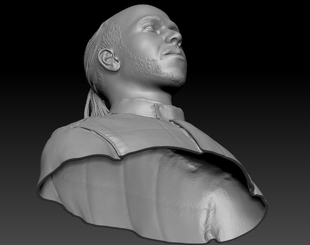 Fichier STL Lewis Hamilton 🗿・Design pour imprimante 3D à télécharger・Cults