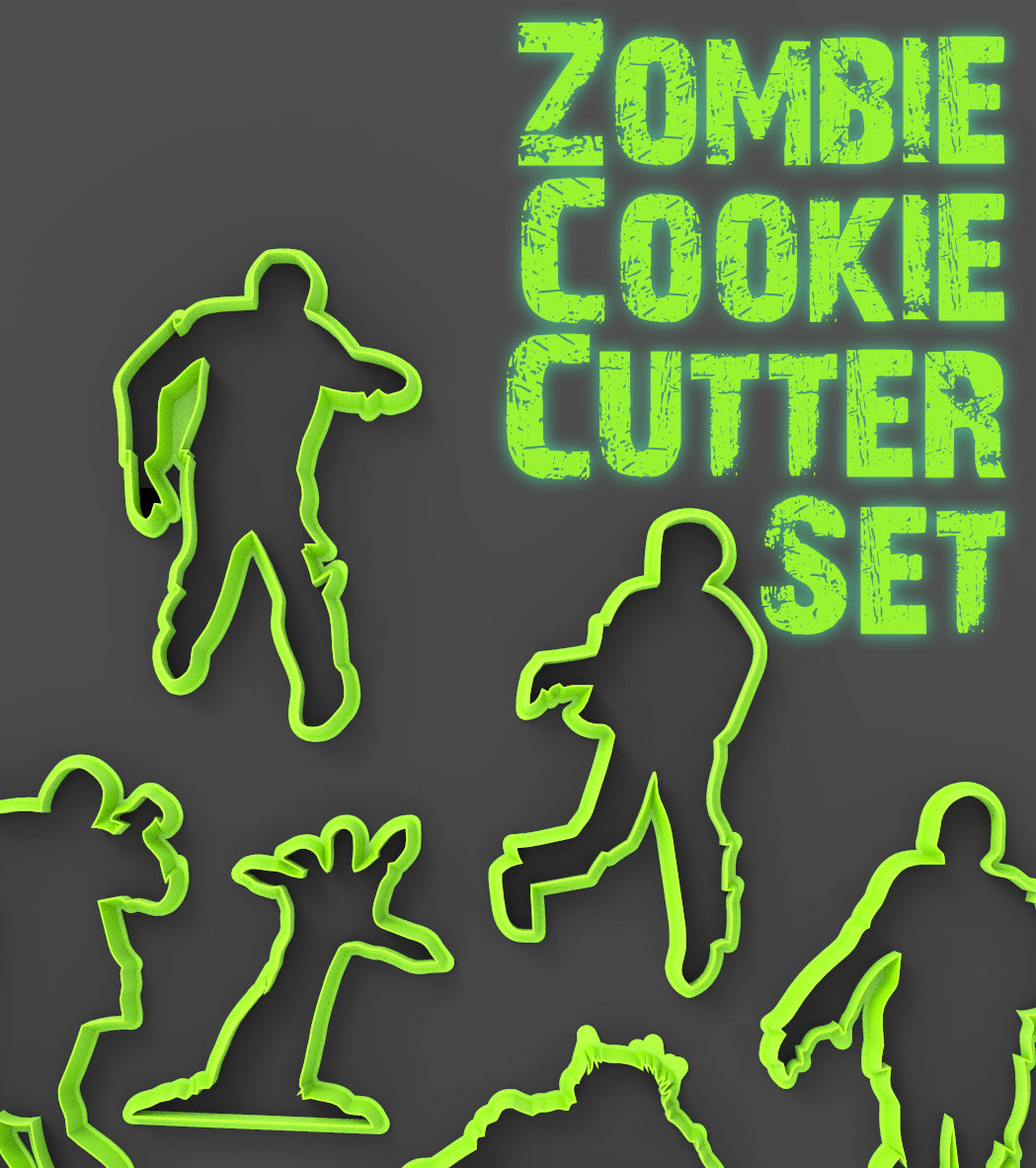 STL file Brains!!! Zombie cookie cutter set 🧟・3D printer design to ...