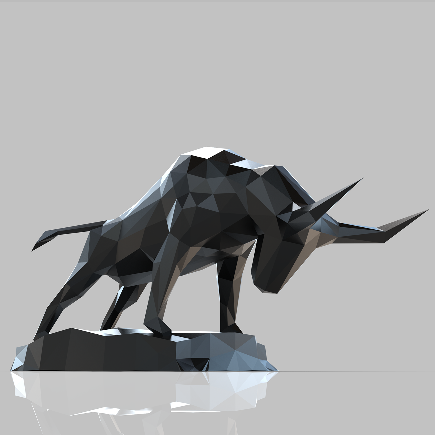 Archivo OBJ Toro LOWPOLY 🌐・Diseño para descargar y imprimir en 3D・Cults