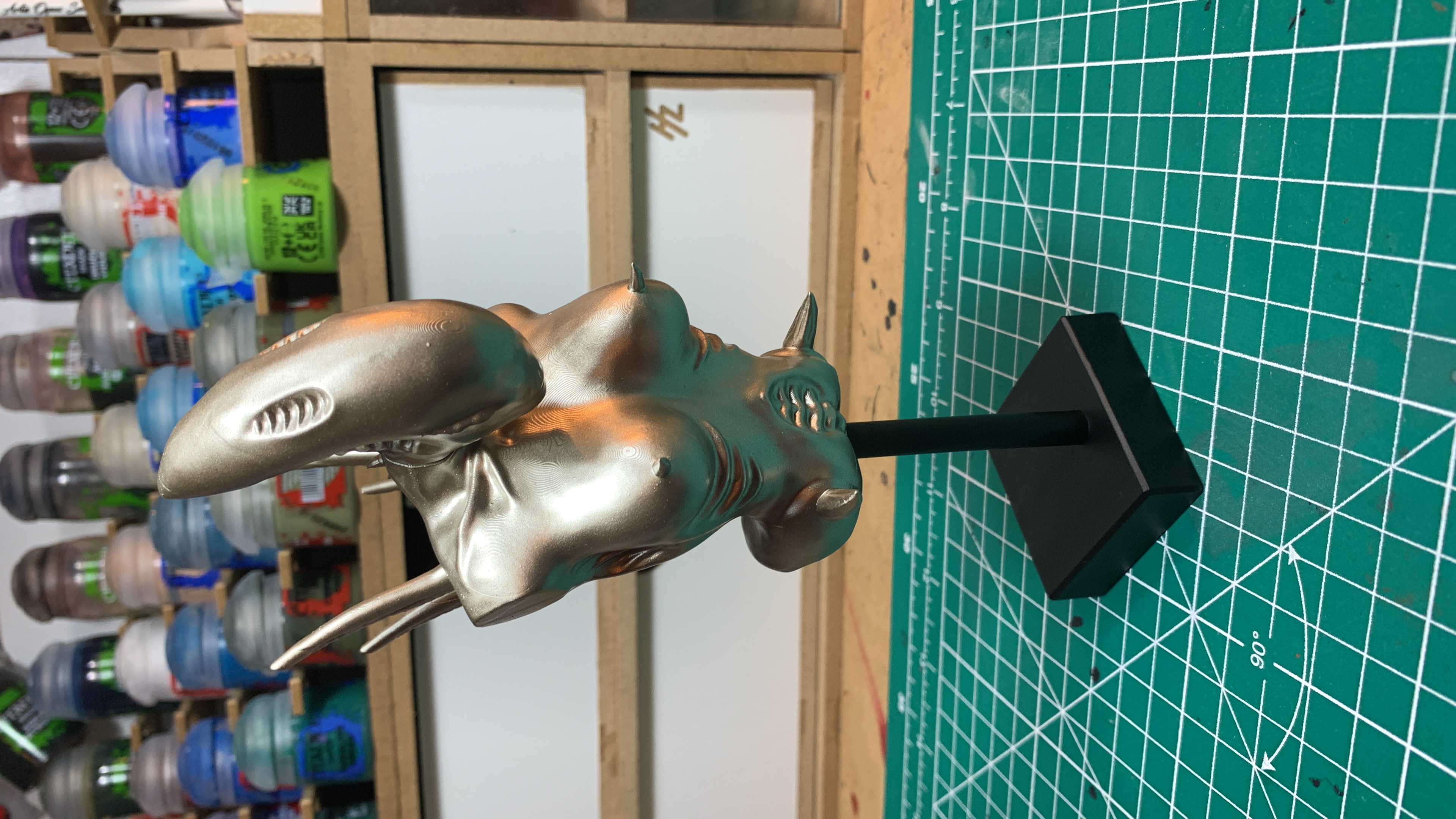 3D print Alien Xenomorph Bust • made with Elegoo mars・Cults