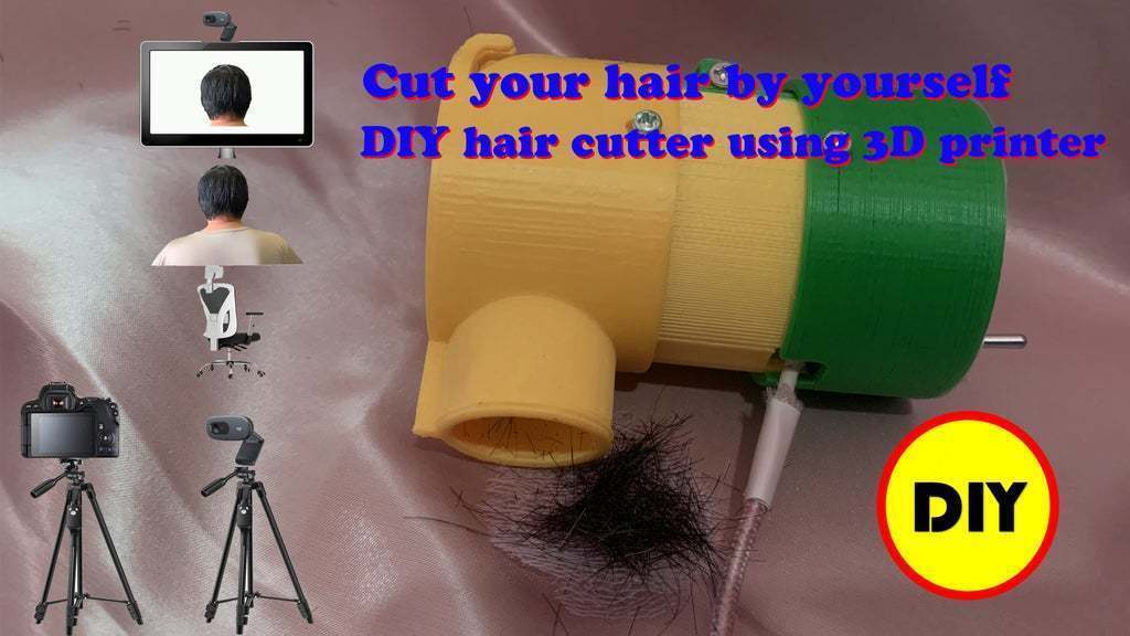 Download free STL file Cut your hair by yourself, DIY hair cutter using ...