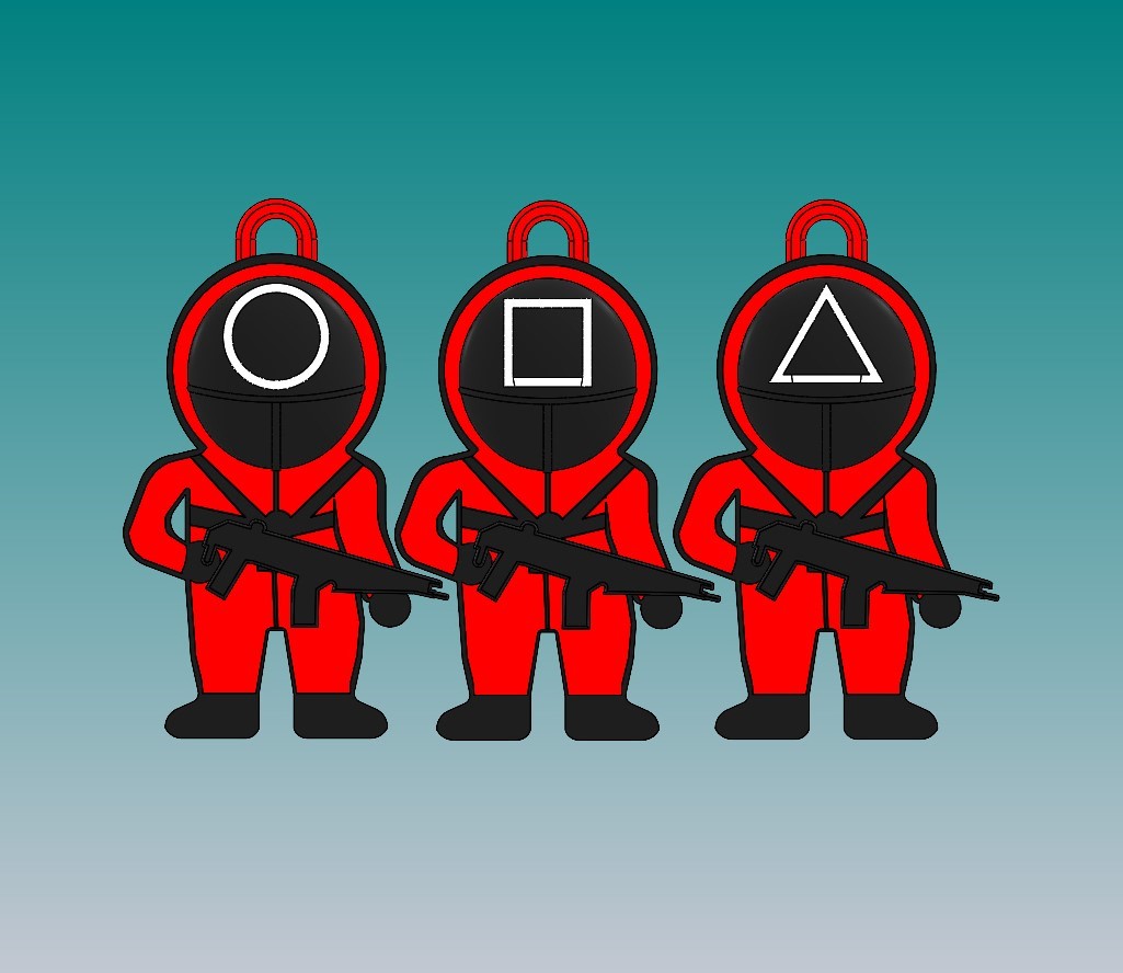 STL file GUARDS WITH A RMA - THE SQUID GAME - SQUID GAME・3D printing ...