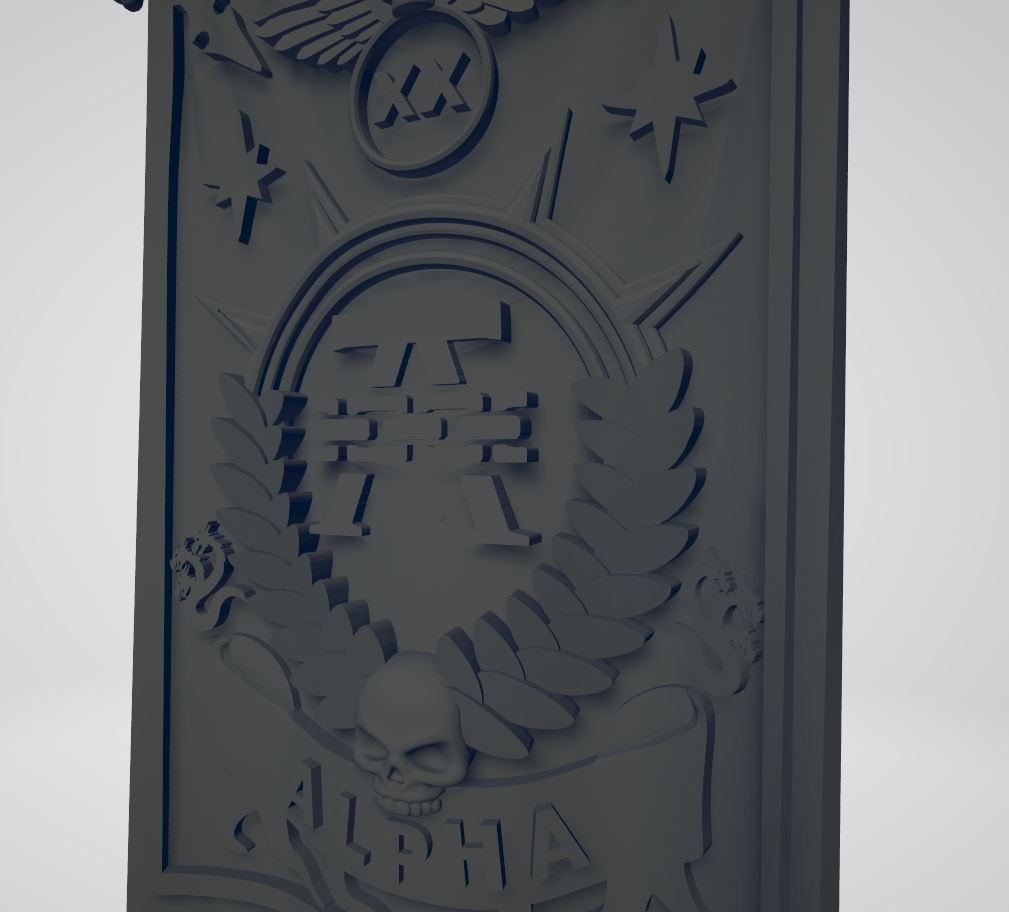 Free 3D file 40k Alpha Legion Banner ⚔・3D printing model to download・Cults