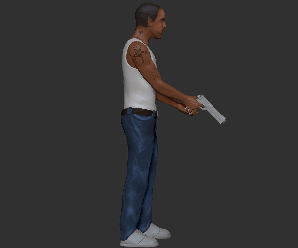 3D file Carl Johnson. GTA: San Andreas・3D printable model to download・Cults