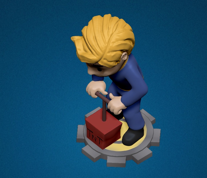 Fichier STL Fallout. Vault boy. Perception 👦・Design à télécharger et à ...