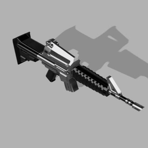 Download free STL file assault rifle fortnite • Template to 3D print ...