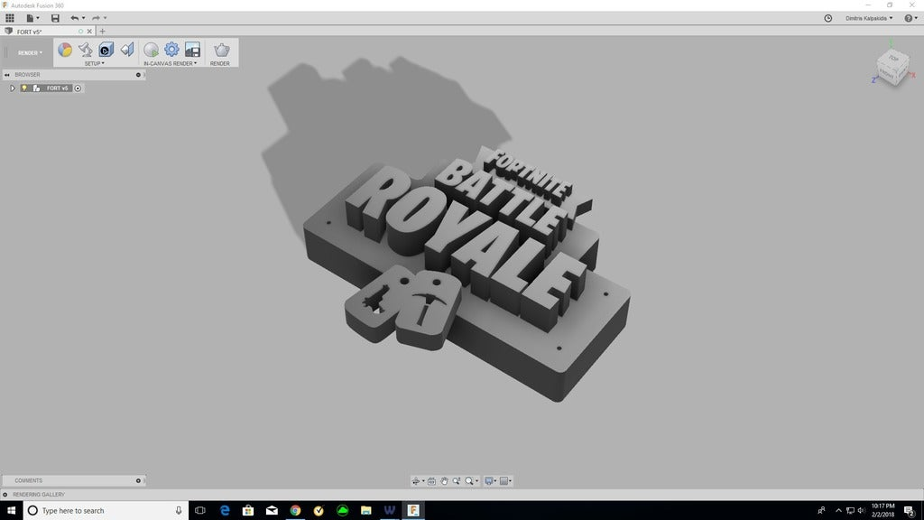 Бесплатный STL файл fortnite logo・3D-печатная модель для загрузки・Cults
