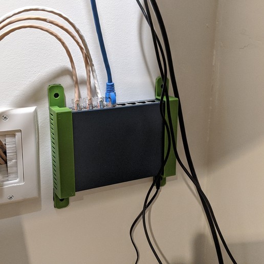 Download STL file 8 Port Network switch Bracket • Design to 3D print ...