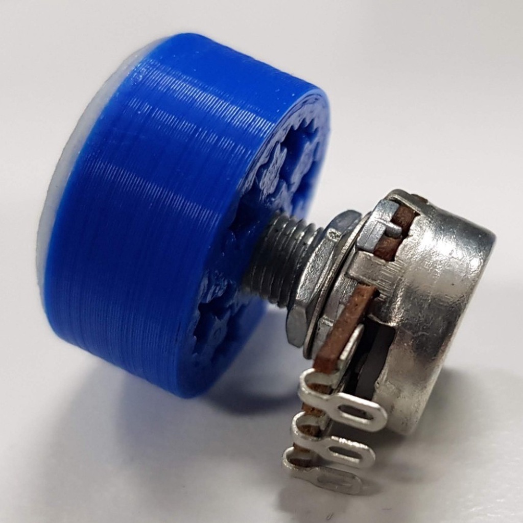 Fichier STL gratuit 10-turn 25mm Potentiometer Knob・Plan pour ...