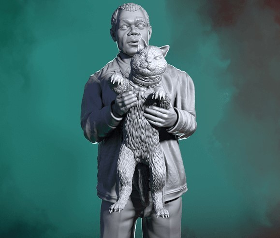 Download STL file Nick Fury & Cat • 3D printing object ・ Cults
