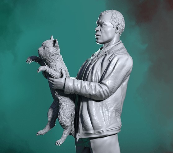 Download STL file Nick Fury & Cat • 3D printing object ・ Cults