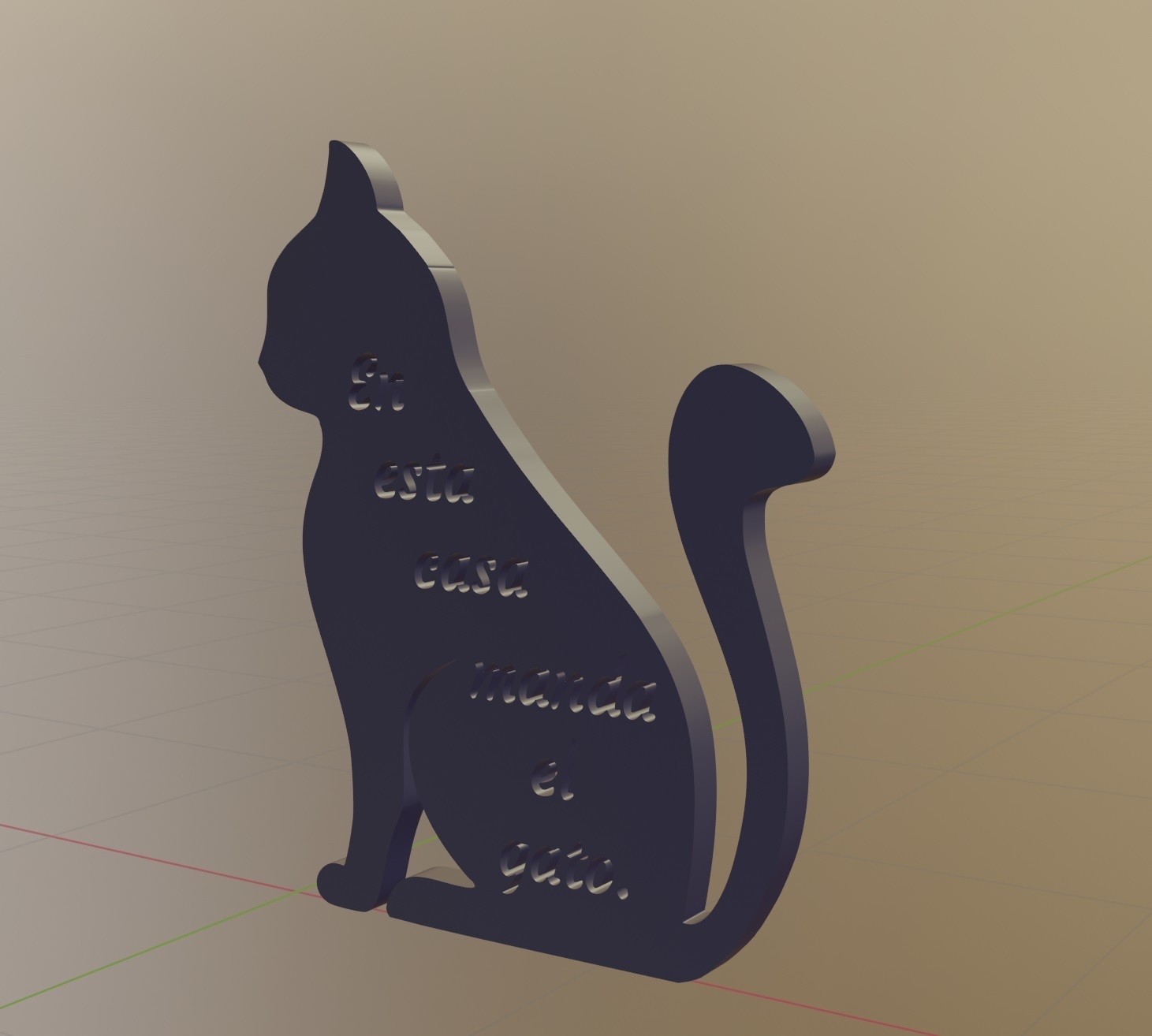 STL file table 2d cat・Template to download and 3D print・Cults